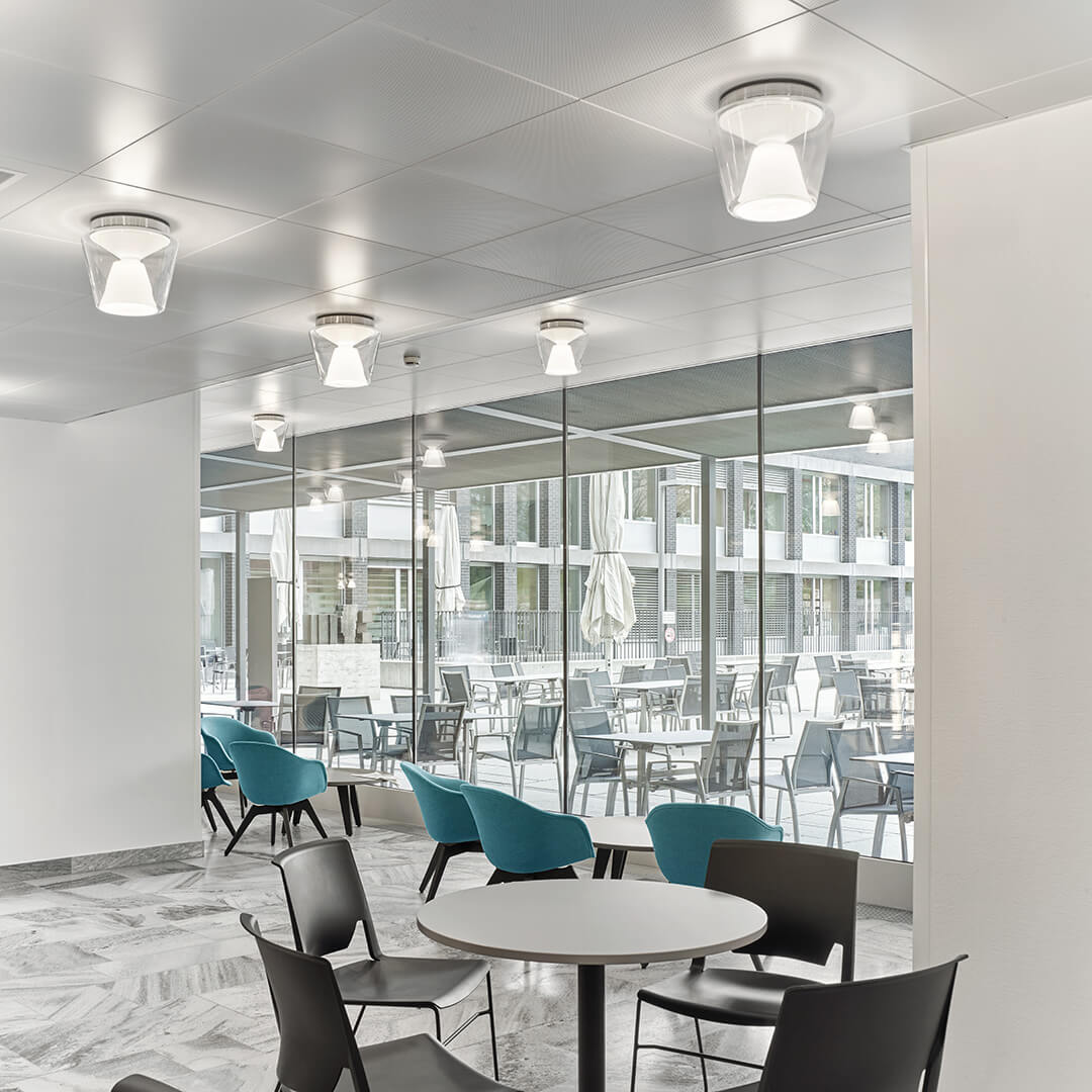 Newly illuminated – StadtSpital Zurich Triemli Bistro – Serien Lighting